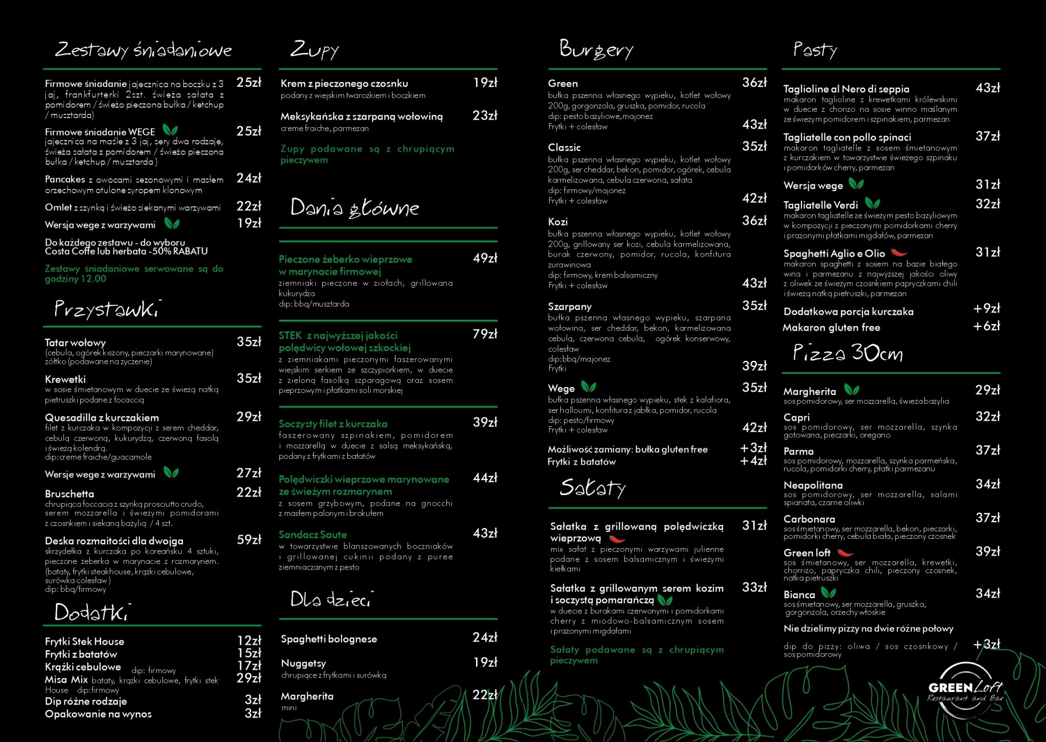 Green Loft - Otwarcie 2.04 - Sprawdź Menu! - Gastro-Płock.pl